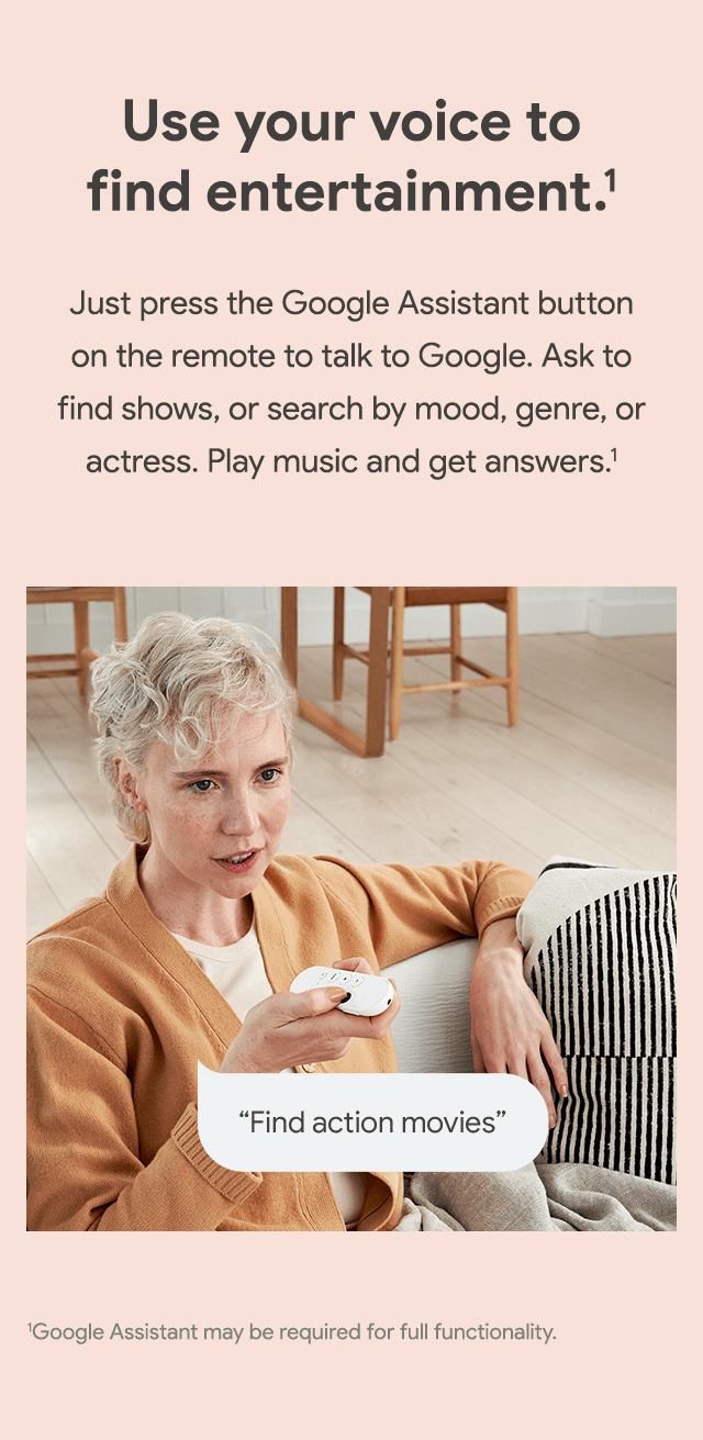 Use your voice to find entertainment. - mobile